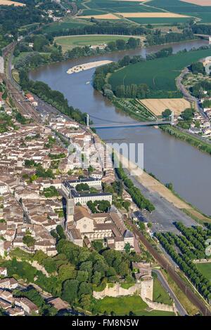 France, Gironde, La Reole, the Quat'Sos castle, the benedictine abbey ...