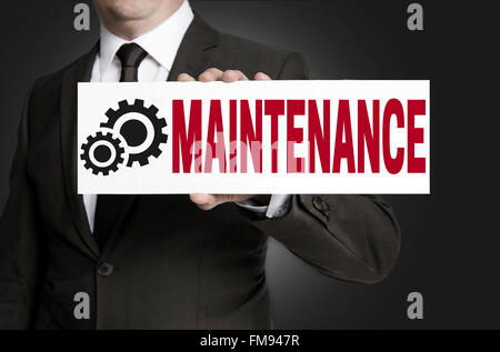 Maintenance work in progress sign board Stock Photo - Alamy