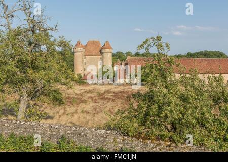 Medieval castle of Sarzay Stock Photo - Alamy