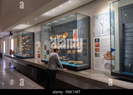 France, Puy de Dome, Lezoux, Ceramics Museum, Gallic pottery Stock ...