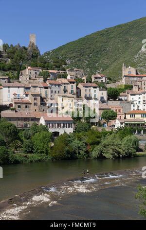languedoc france river orb roquebrun Stock Photo - Alamy