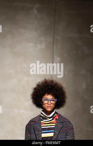 A model displays a creation of Spanish designer Agatha Ruiz de la Prada ...