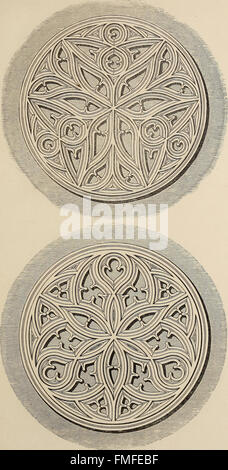 A collection of geometric tracery designs based on a single diagram ...