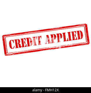 Rubber stamp with text credit applied inside, vector illustration Stock ...