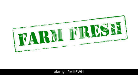 Rubber stamp with text farm fresh inside, illustration Stock Photo - Alamy