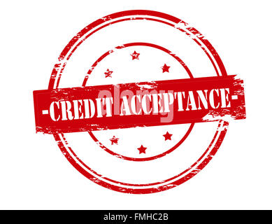 Rubber stamp with text credit acceptance inside, vector illustration ...