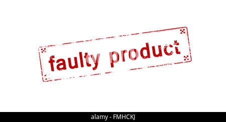 Rubber stamp with text faulty product inside, vector illustration Stock ...