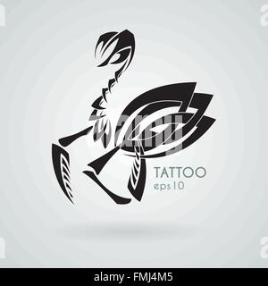 Vector image of a praying mantis style tribal tattoo Stock Vector Image ...