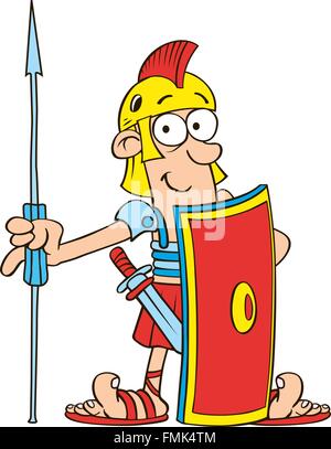 Cartoon Character Roman Soldier Stock Vector Image & Art - Alamy