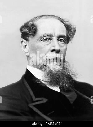 Charles Dickens. Portrait of the 19th century English writer by the ...