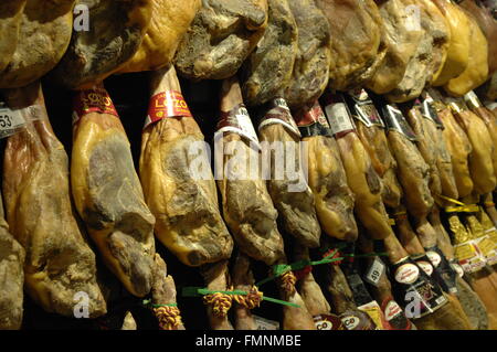Leg of ham in Carrefour Malaga - Spain Stock Photo - Alamy