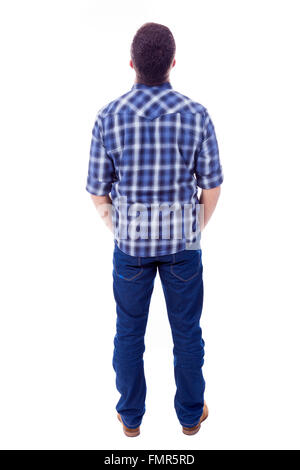 Young man from back, isolated on white Stock Photo - Alamy
