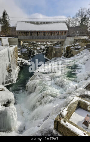 Quechee River Park Vermont during the winter Stock Photo - Alamy
