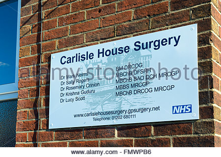 An NHS GP surgery sign Stock Photo: 52050982 - Alamy