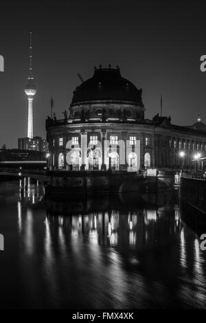 The Bode Museum at night. State Art Museum. Located on the Museum ...