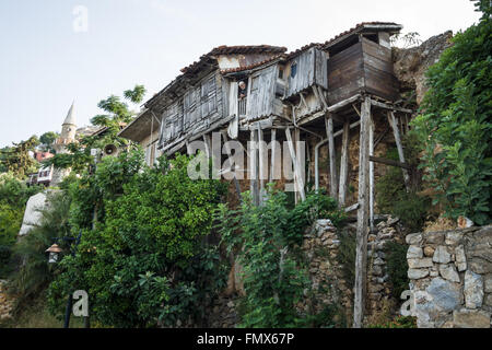 Street with poor houses in Turkish village in Central Anatolia, Turkey ...