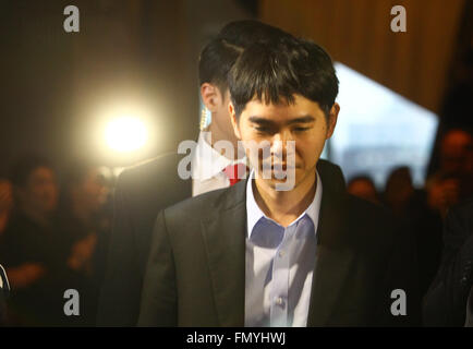 Seoul, South Korea. 13th Mar, 2016. South Korean professional Go player ...