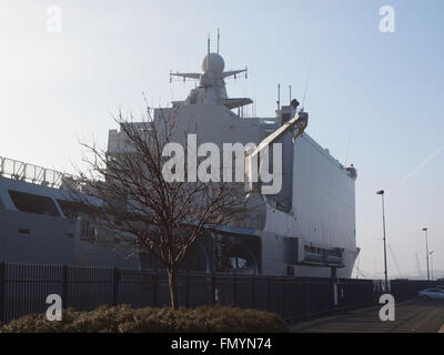 The Royal Netherlands Navy amphibious warfare vessel Johan de Witt ...