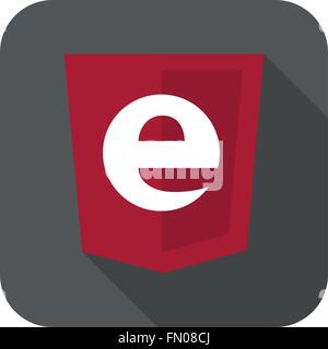 web development shield sign isolated ampersand icon on grey badge with ...