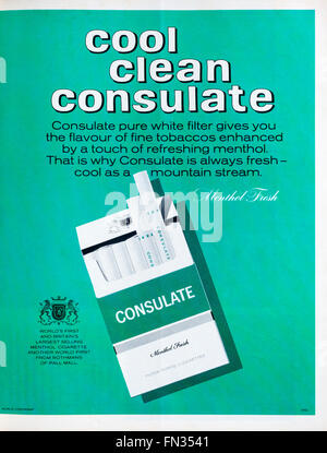 Packet of Consulate Menthol Cigarettes Stock Photo - Alamy