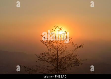 Himalaya Himalayan SUNSET Kathmandu valley seen of Bandipur landscape ...