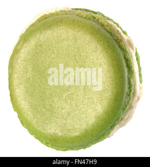 green macaroon isolated on white background closeup Stock Photo - Alamy