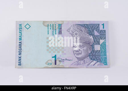 Malaysian Banknote 1 Ringgit Tuanku Abdul Rahman On Obverse Stock Photo ...