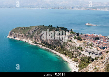 Akronafplia Fortress, Bourzi Castle Nafplio, Peloponnese, Greece Stock ...
