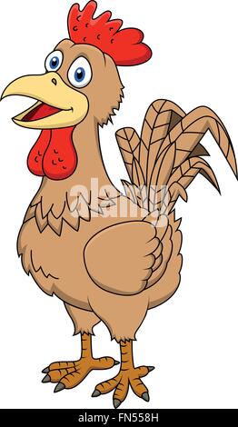 Chicken Cartoon Rooster Cockerel Character Stock Vector Image & Art - Alamy