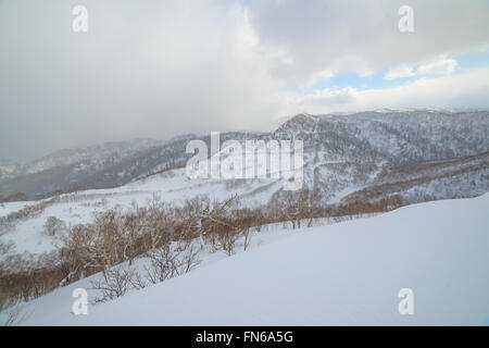 Winter in the mountains, in the forest. Sakhalin Island, Russia Stock ...