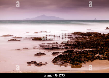 Waipu Beach at sunset, Waipu Cove, Northland, New Zealand Stock Photo ...