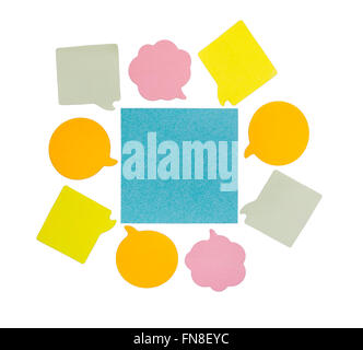 Collage, colored office stickers Stock Photo - Alamy
