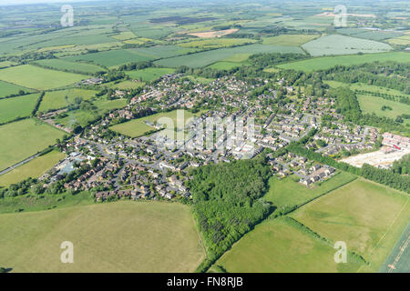 An aerial view of the village of Marcham and surrounding Oxfordshire ...