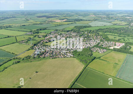 An aerial view of the village of Marcham and surrounding Oxfordshire ...