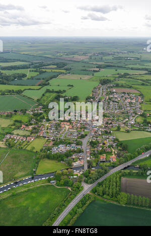An aerial view of the Norfolk village of Hilgay Stock Photo - Alamy