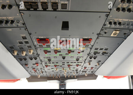 aircraft overhead panel Stock Photo - Alamy