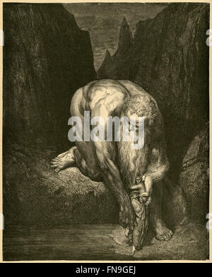 Antique circa 1890 engraving, Dante's Inferno by Gustave Dore, Canto VI ...