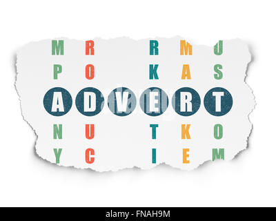 Advertising concept: Advert in Crossword Puzzle Stock Photo - Alamy