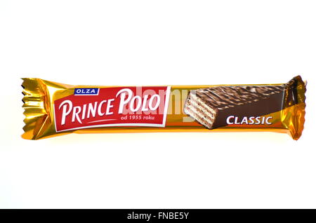 Prince Polo chocolate bar isolated on white background Stock Photo - Alamy