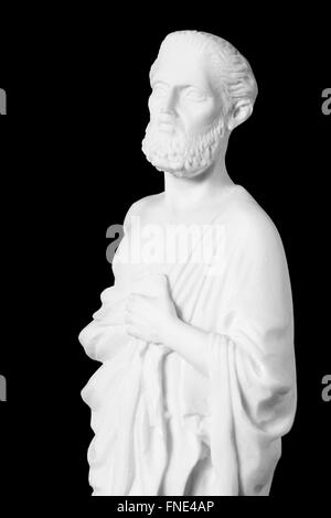 Greek physician and philosopher Hippocrates, marble bust 400 bc Stock ...