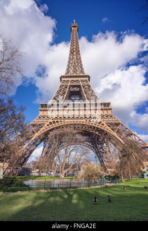 Paris (France) Eiffel tower unusual view: rivets and rust Stock Photo ...