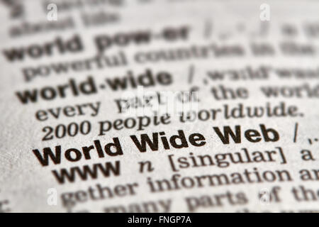 World Wide Web definition Stock Photo - Alamy