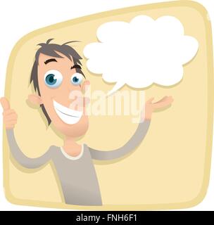 cartoon man with good idea with thought bubble Stock Vector Image & Art ...