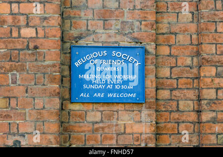 Quakers sign at Religious Society of Friends at their meeting house in ...