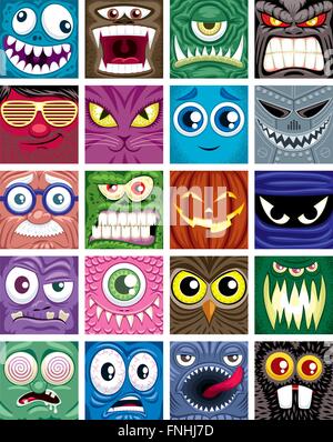 Set Of Happy Halloween Vector User Interface Icons And Buttons Isolated ...