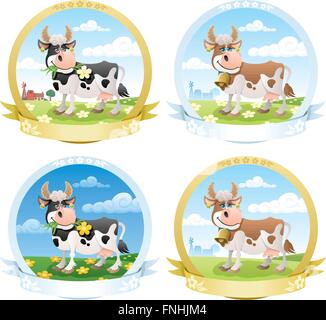 Milk Butter Dairy Food Label Template. Abstract Vector Packaging Design ...