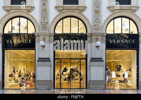 Italy: Versace boutique at Galleria Vittorio Emanuele II, Milan. Photo ...