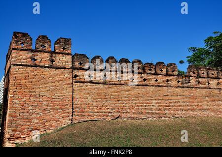 Chiang Mai, Thailand: A portion of the ancient city defense walls can ...