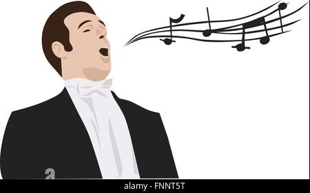 A cartoon opera singer man singing Stock Vector Image & Art - Alamy