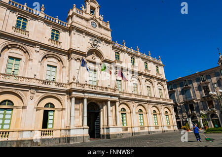The Palazzo dell'Università (University of Catania), Sicily, Italy. It ...